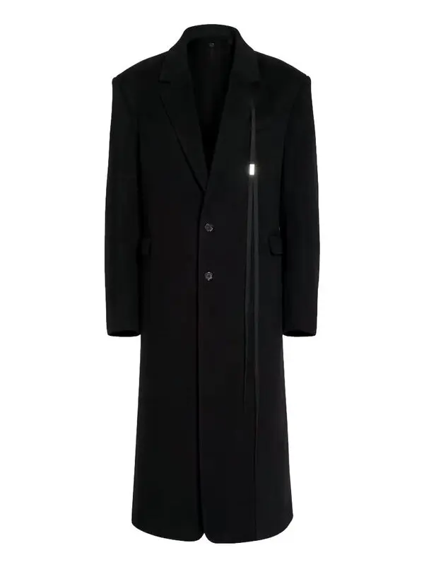 ANN DEMEULEMEESTER Button-fastening Coat - Black