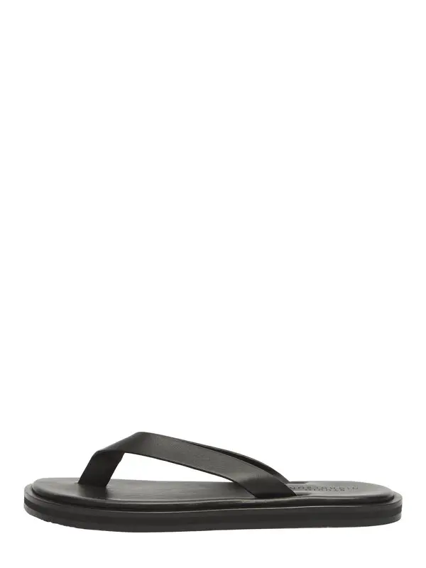 Studio Nicholson Curren Leather Flip Flop - Black
