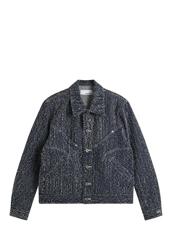 SAGE NATION Needle Punch Denim Jiji Jacket - Indigo Needle Punch