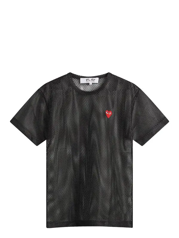 Play Comme Des Garcon Mesh T-shirt - Black