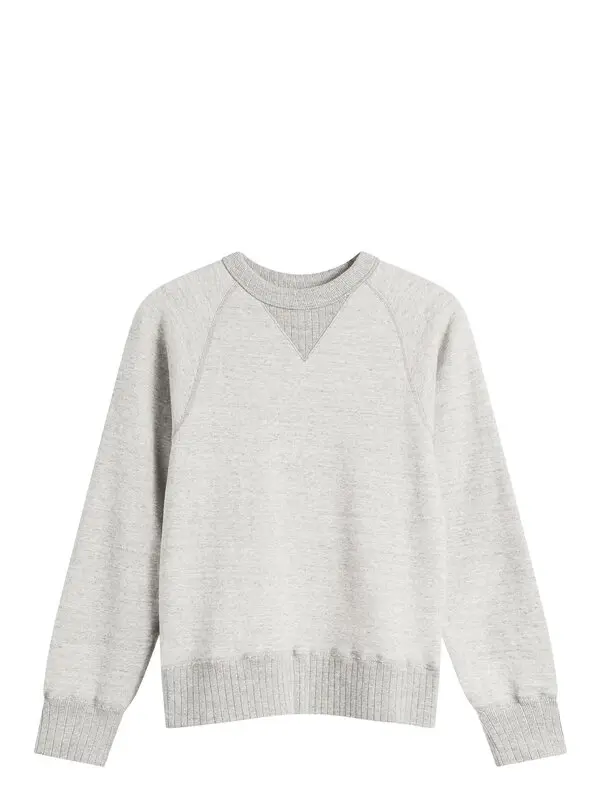 BEAMS Ribbed Crewneck Sweatshirt - T.grey