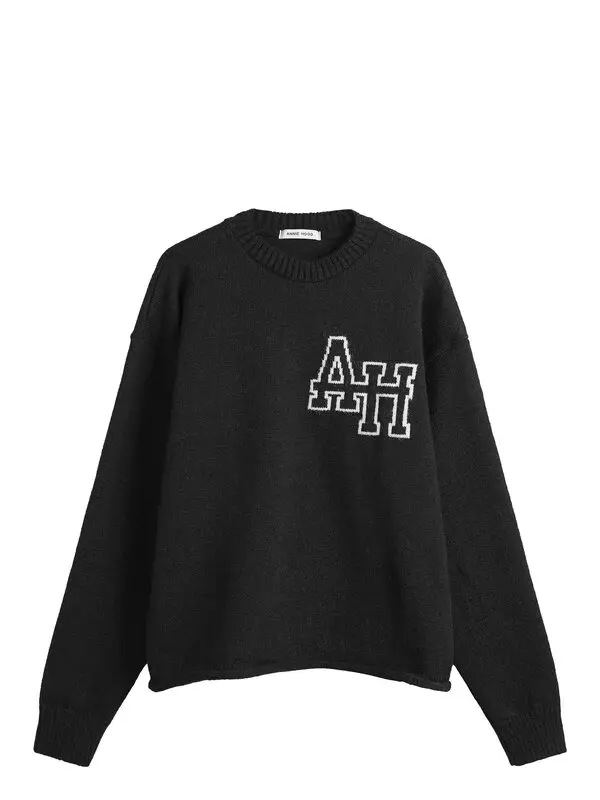 ANNIE HOOD Knit Jumper - Black