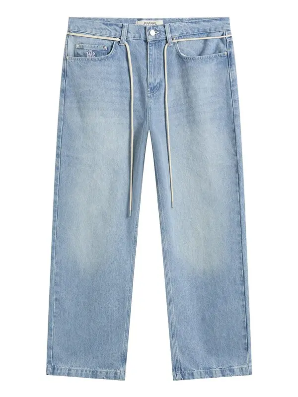 ABOUT:BLANK Wide-leg Denim - Light Blue Wash