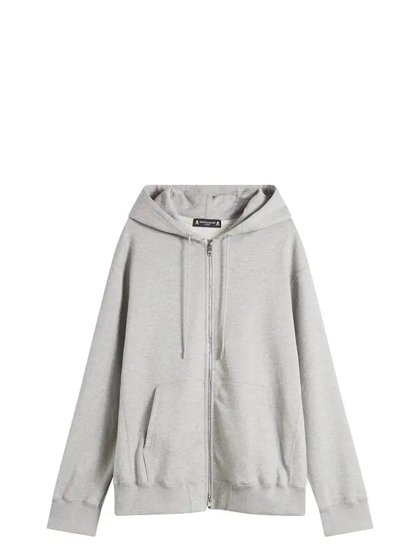 MASTERMIND WORLD Og Embroidery-ish Zip-up Hoodie - Top Grey