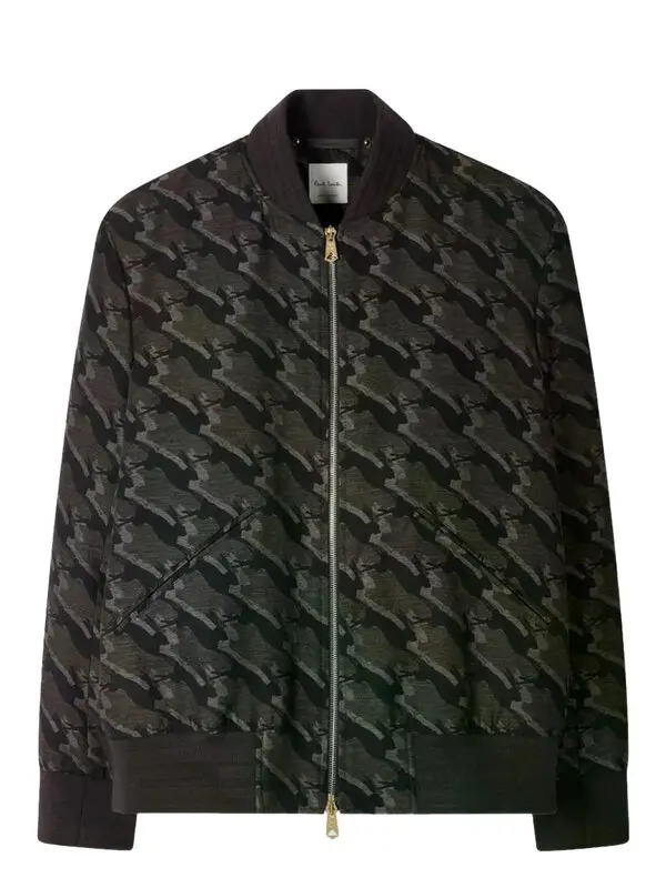 Paul Smith Rabbit Patterned Bomber Jacket - Grey