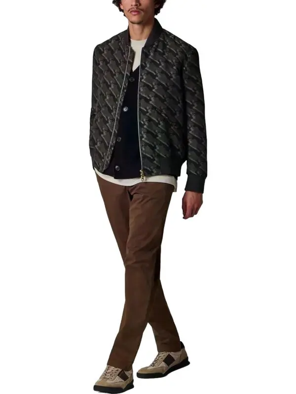 Paul Smith Rabbit Patterned Bomber Jacket - Grey