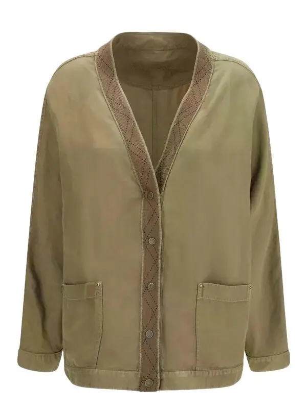 Giorgio Armani Button-down V-neck Jacket - Green