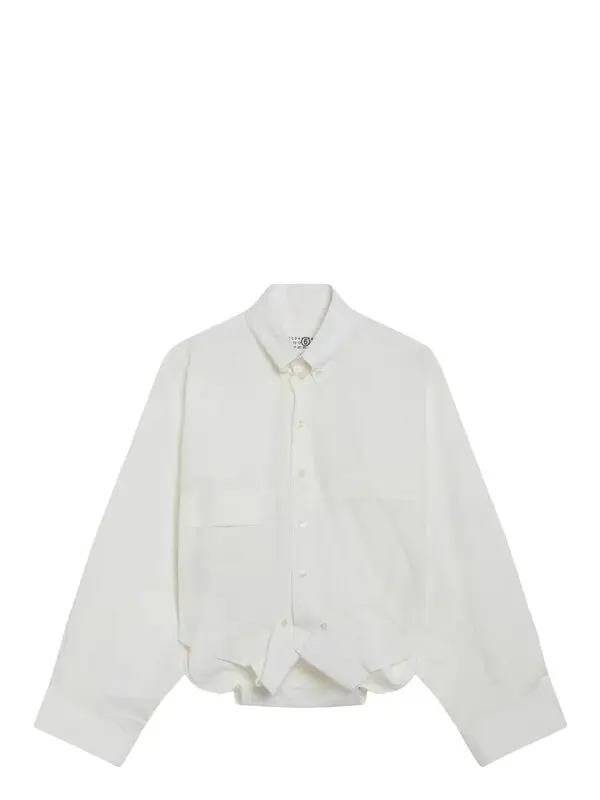 MAISON MARGIELA Asymmetric Poplin Shirt - White