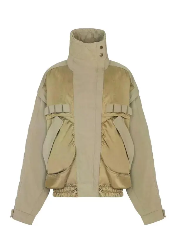 Balmain Cotton Twill Bomber Jacket - Green