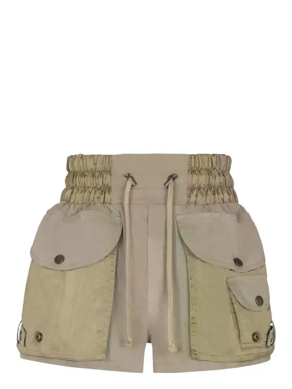 Balmain Elasticated-waist Cargo Shorts - Green