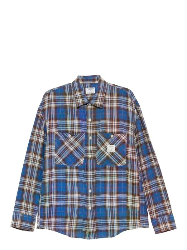 ROY ROGER'S Check Patch-pocket Shirt - Blue