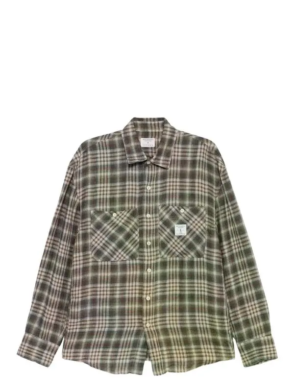 ROY ROGER'S Patch-pocket Checked Shirt - Neutrals