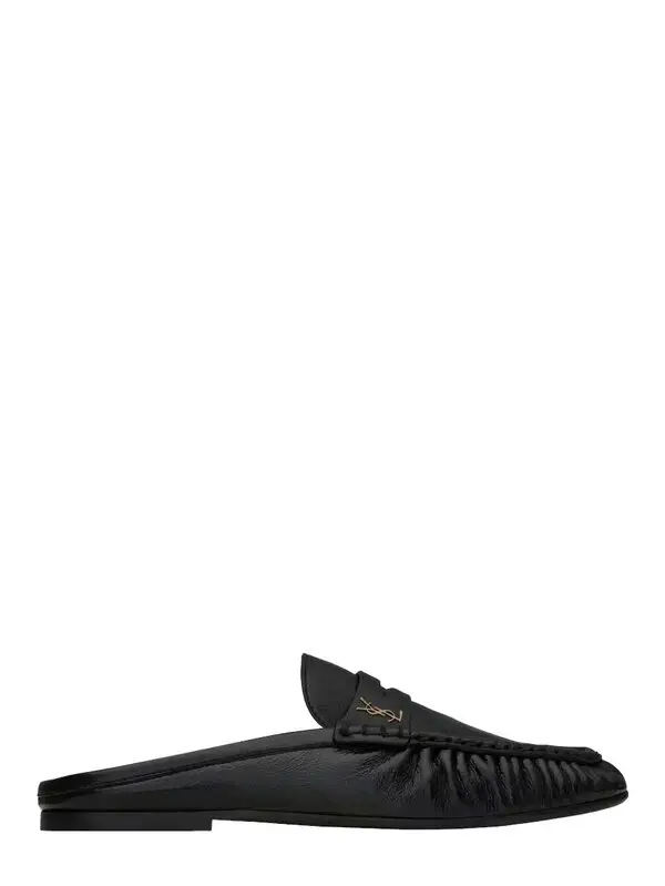 Saint Laurent Le Loafer Cassandre Mules - Black