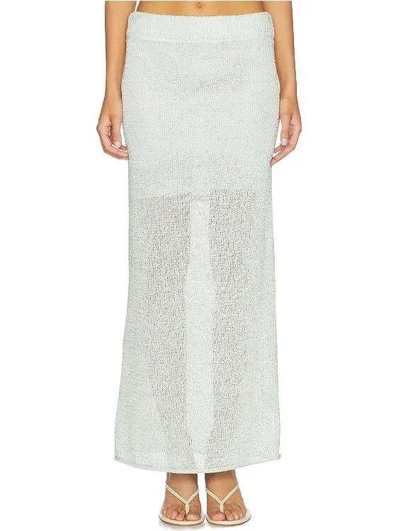 A.L.C. Loren Crochet Maxi Skirt - Mint