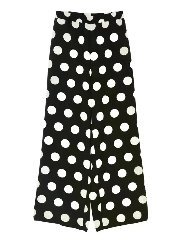 Junya Watanabe Polka-dot Wide-leg Trousers - Black
