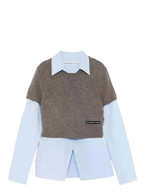 Alexander Wang Prestyled Knit Vest Shirt - Brown