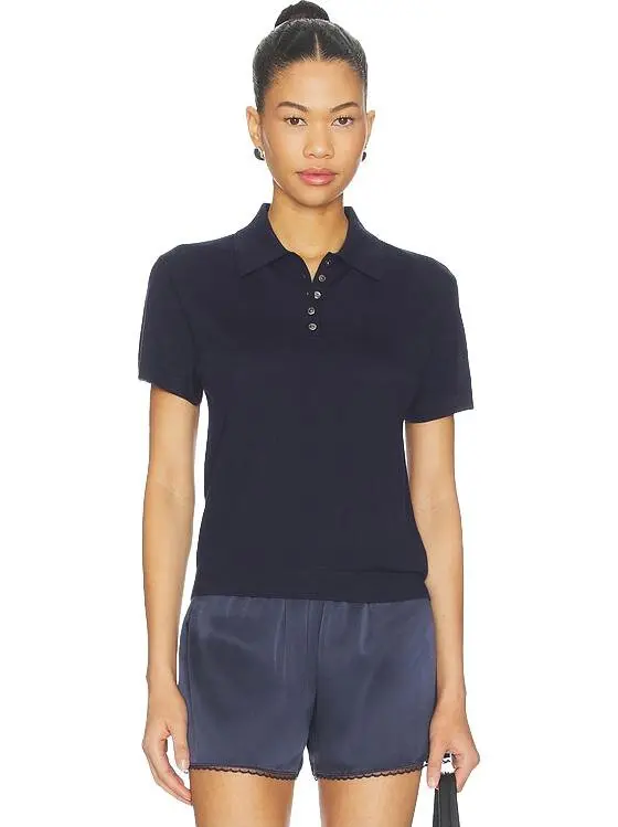 LESET Short Sleeve Polo - Navy