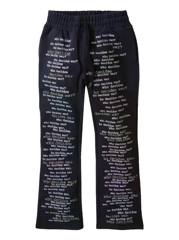 WHO DECIDES WAR BY EV BRAVADO Scripture Track Pants - Blue