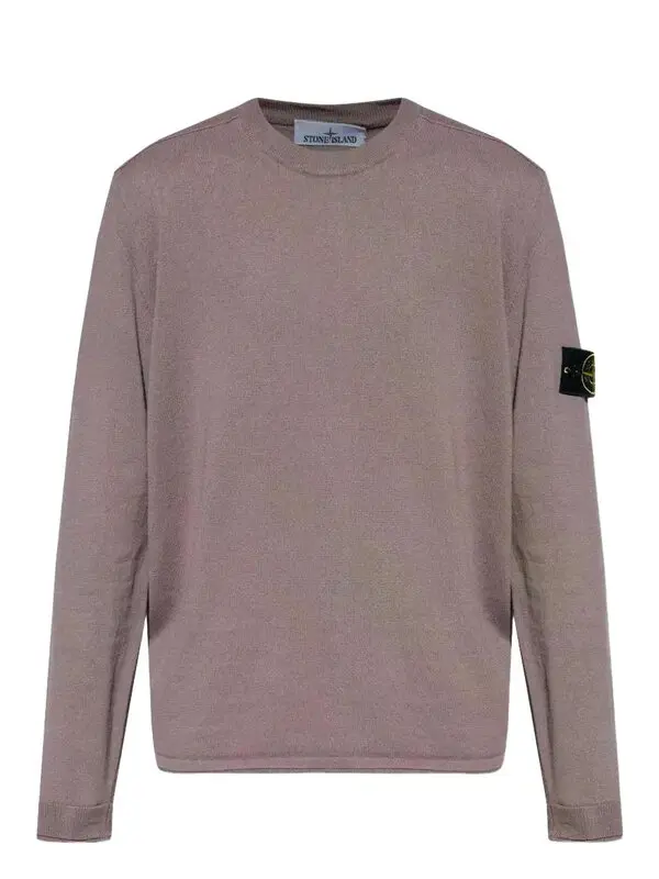 Stone Island Logo-patch Sweater - Purple