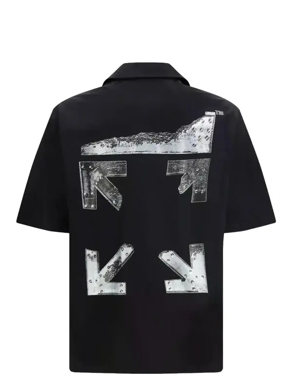 Off-White Arrow-detail Short-sleeve Shirt - Black