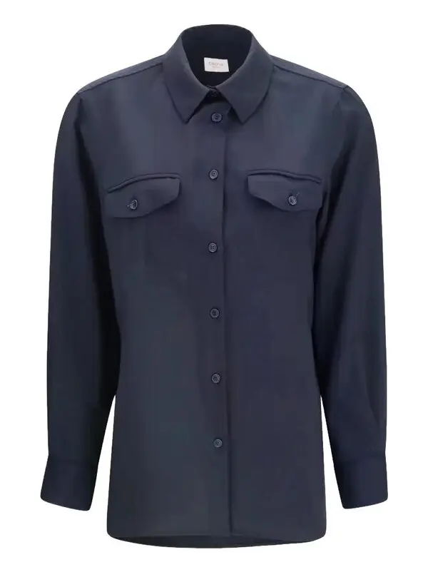 CRUNA Wool Overshirt With Pocket Detail - Blue