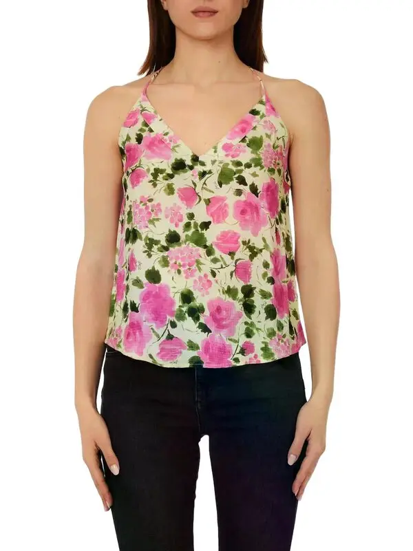 Liu Jo Floral Halter Top - Neutrals