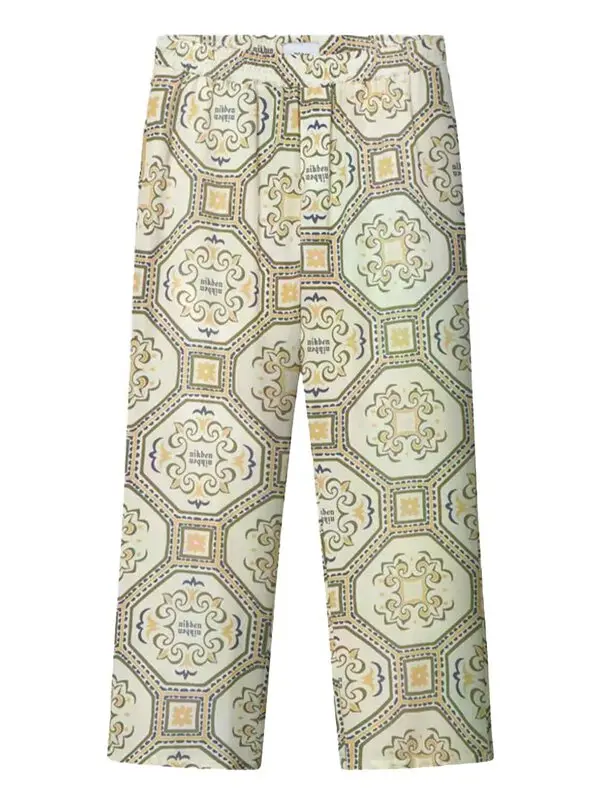 NIKBEN Patterned Trousers - Neutrals