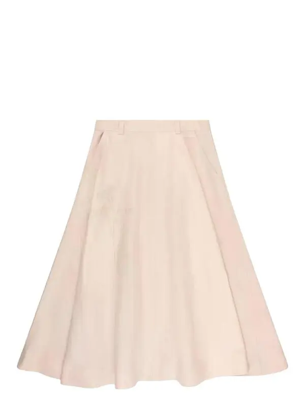 Incotex Floral-embroidered Midi Skirt - Neutrals