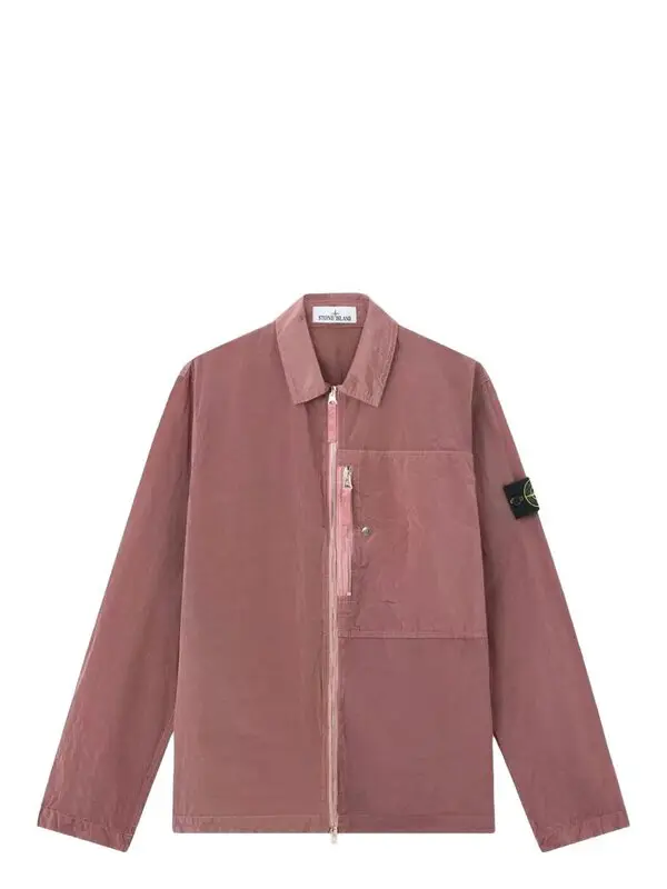 Stone Island Zip-up Shirt Jacket - Pink