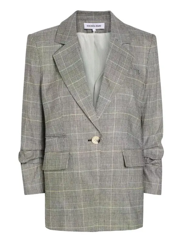 Veronica Beard Check-pattern Blazer - Black