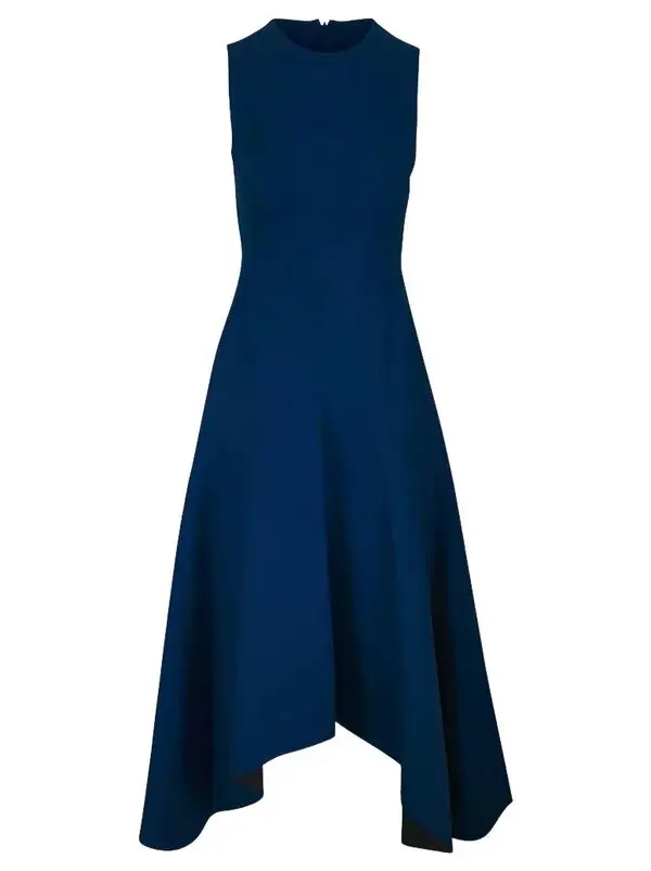 Akris Sleeveless Asymmetric Midi Dress - Blue