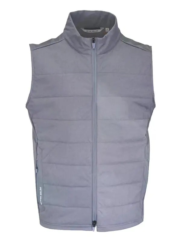 Peter Millar Fuse Hybrid Quilted Zip Vest - Grey