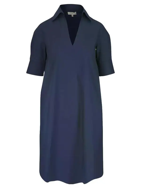 Antonelli Firenze Nicla V-neck Midi Dress - Blue