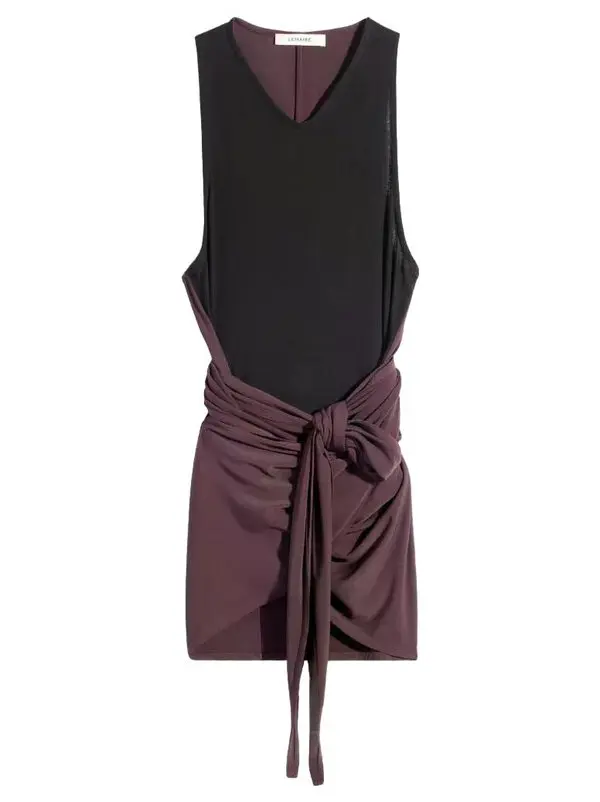 LEMAIRE Draped Sleeveless Dress - Black