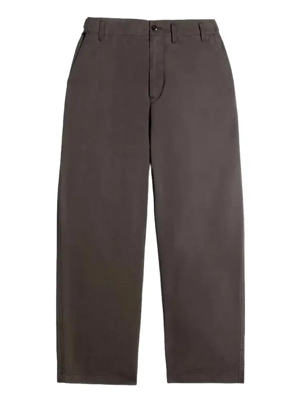 LEMAIRE Tapered Trousers With Pocket - Brown