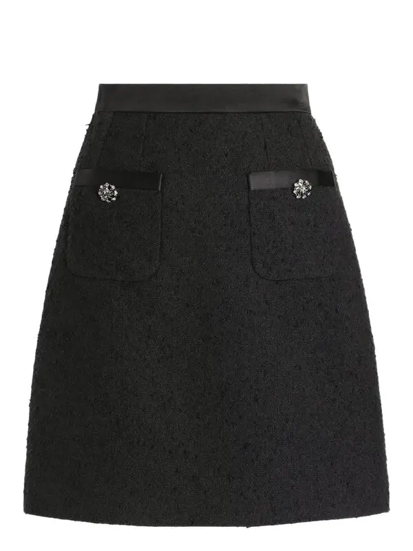 Dolce & Gabbana Tweed Mini Skirt - Black