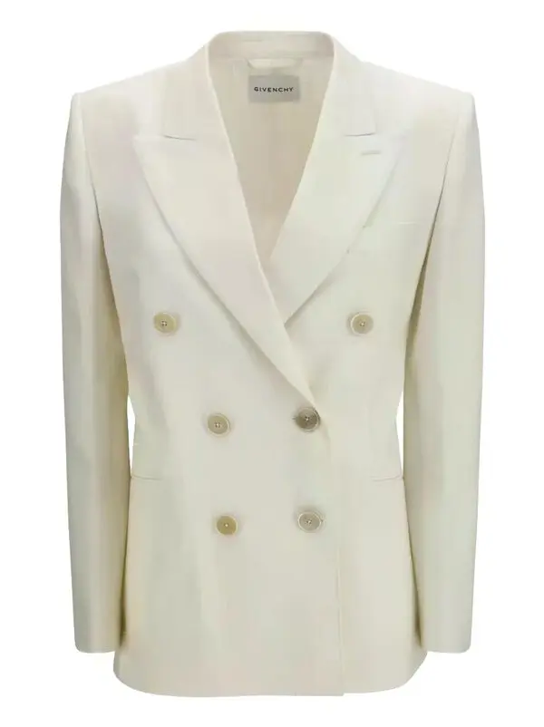Givenchy Double-breasted Wool Blazer - White