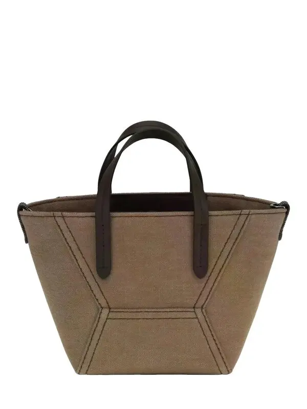 Brunello Cucinelli Top-handles Cotton Tote Bag - Neutrals