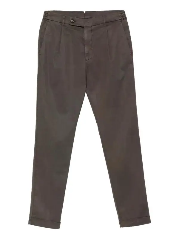 BERWICH Xretrolong Pleated Trousers - Brown