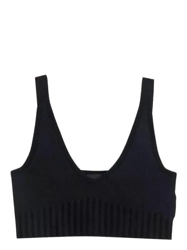 ALPHATAURI Ribbed V-neck Top - Blue