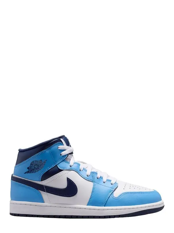 JORDAN 1 Mid Sneakers - University Blue/white/sail