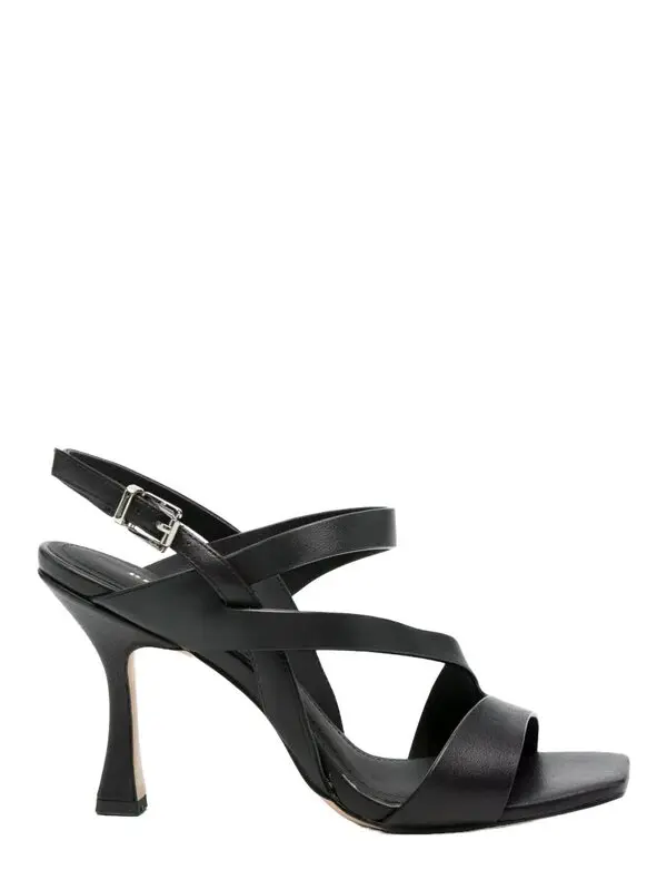 BRUNO PREMI Margot Strappy Leather Sandals - Black