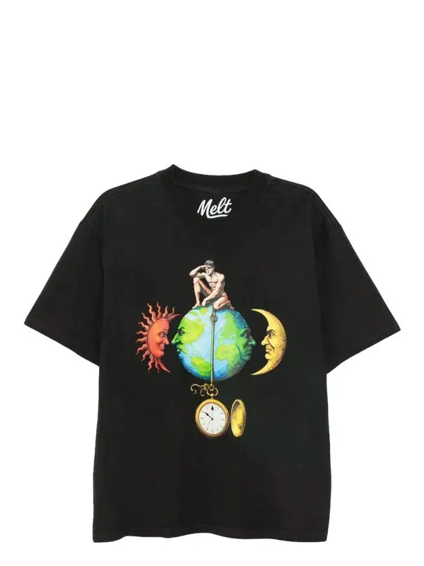 MELT Graphic-print T-shirt - Black