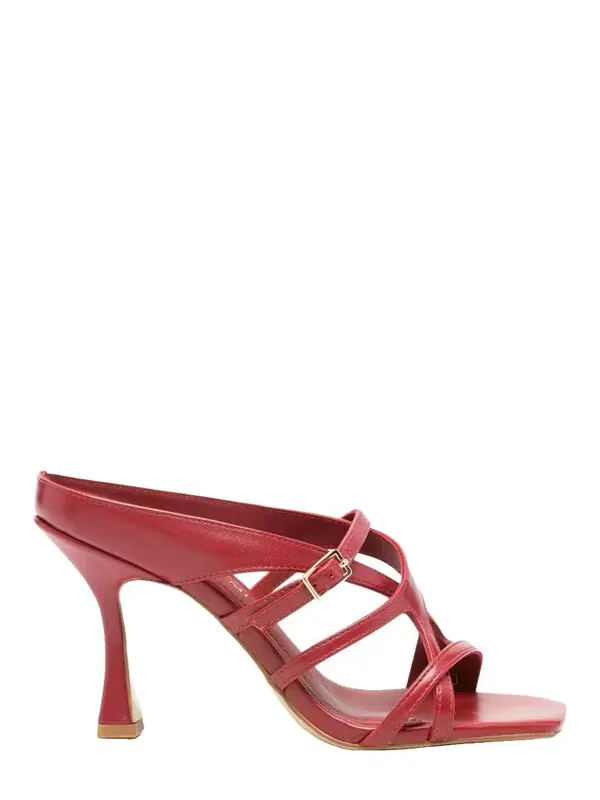 BRUNO PREMI Buckle-strap Leather Sandals - Red