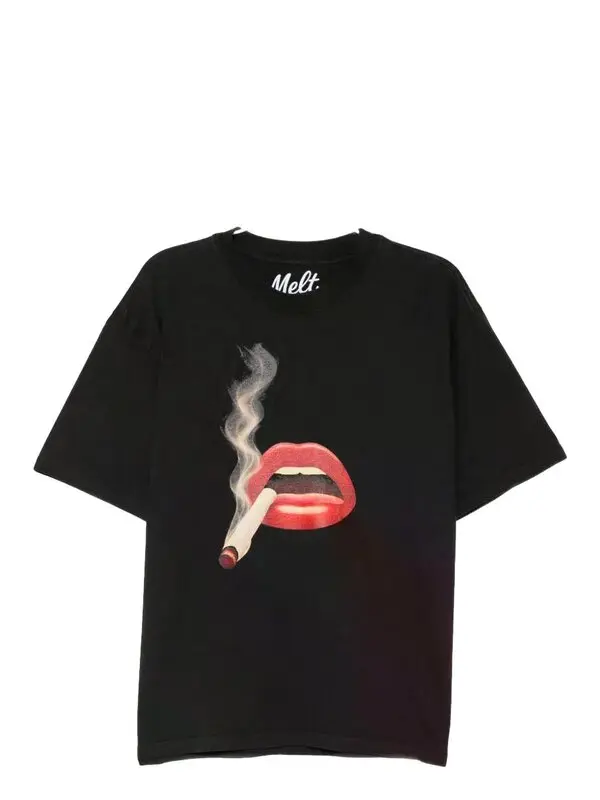 MELT Cigar-print T-shirt - Black