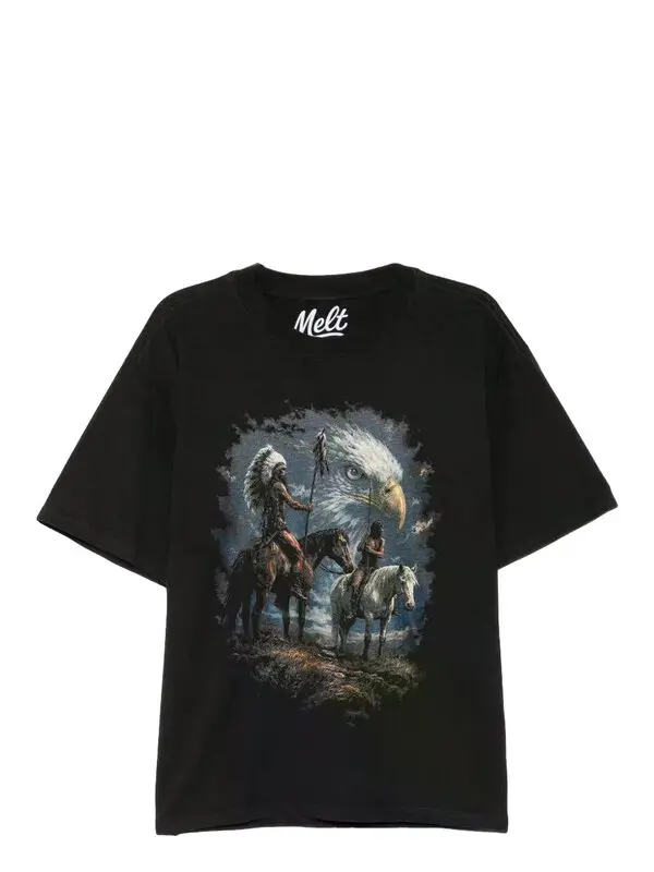MELT Eagle-print T-shirt - Black