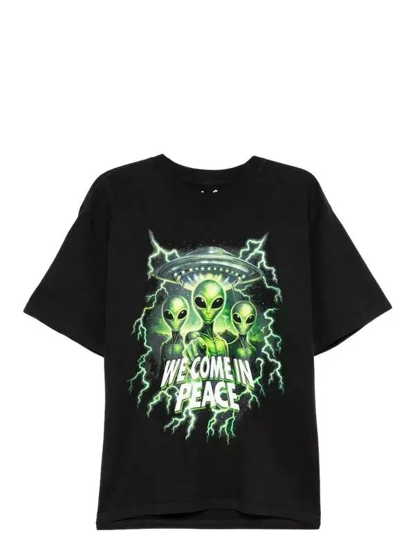 MELT Alien-print T-shirt - Black