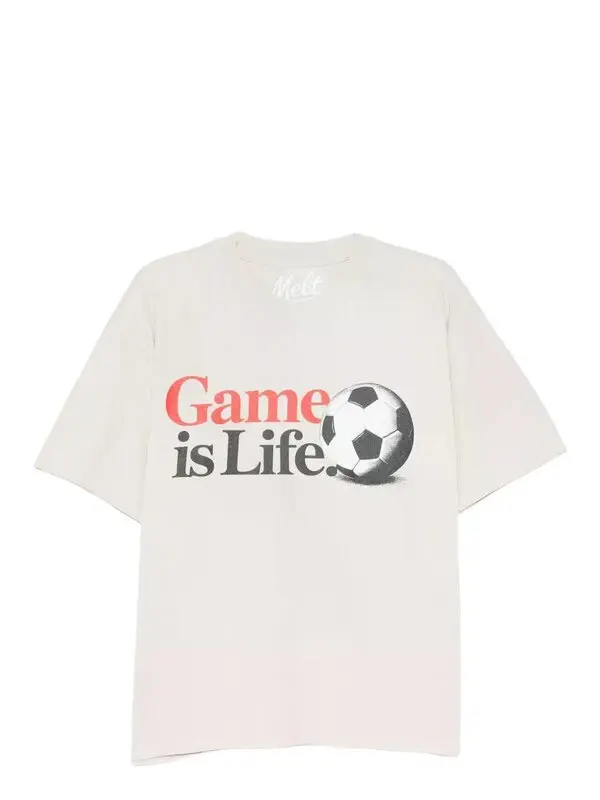 MELT Football-print T-shirt - Neutrals