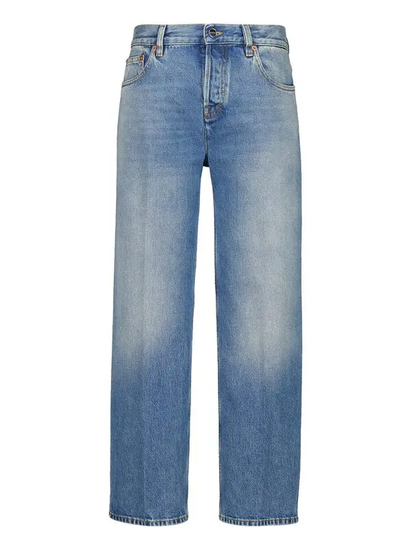 Gucci Light Wash Straight Fit Denim Pants - Blue