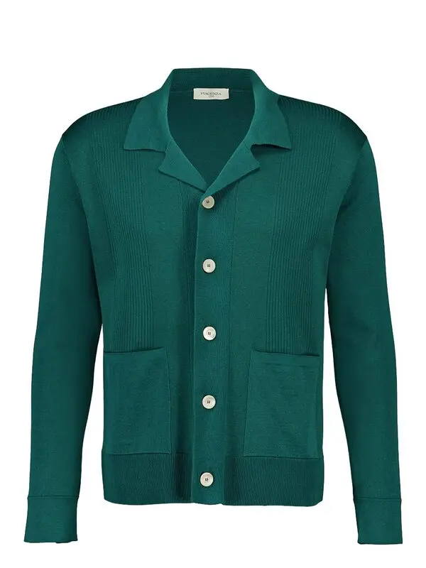 PIACENZA CASHMERE 1733 Forest Buttoned Overshirt - Green